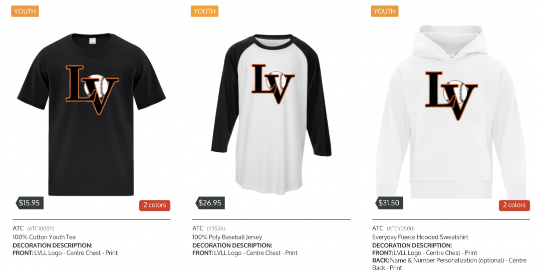 Show your LVLL colours this season | Lynn Valley Little League